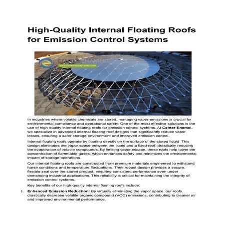 High-Quality Internal Floating Roofs for Emission Control Systems.docx