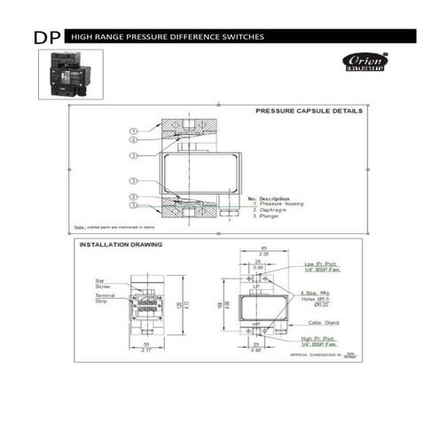 High range DP Switch DP series | PDF | Chemistry | Science
