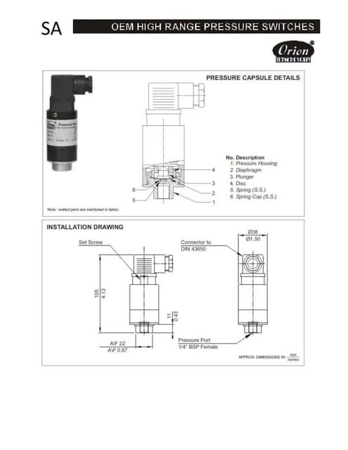 Flameproof High Range DP Switch FC series | PDF