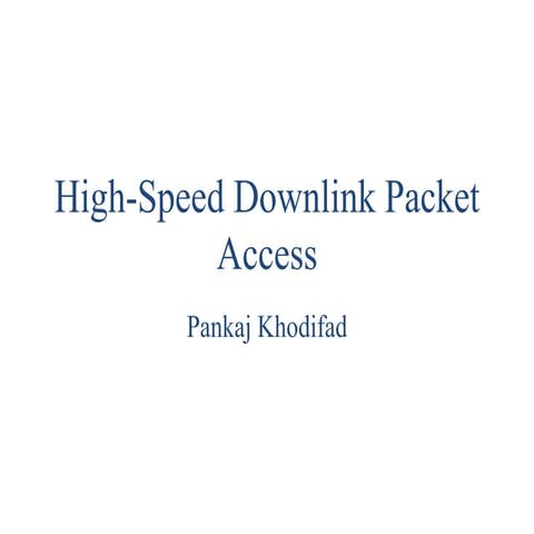 High speed downlink packet access | PPT