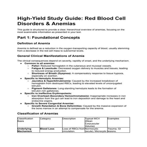High-Yield Study Guide- RBC Disorders & Anemias (1).pdf