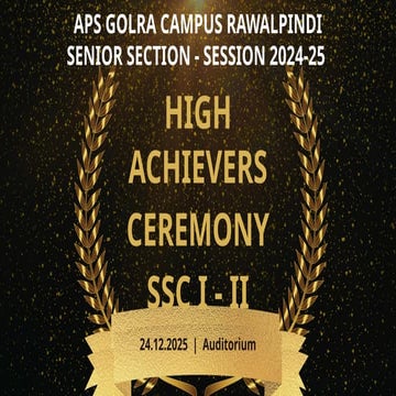 High Achievers Ceremony 2025: Celebrating Academic Excellence at APS ...