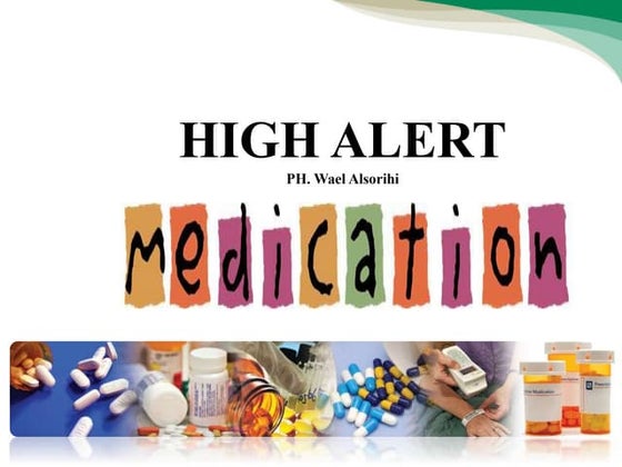 HIGH ALERT MEDICATIONS- 2024 ISMP Update | PPT