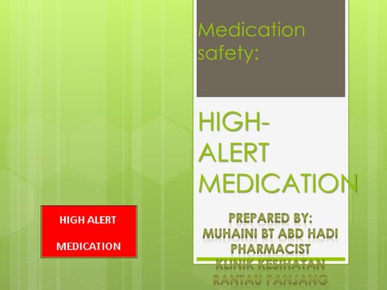 High Alert Medication | PPT