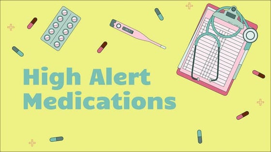 High alert medication presentation drugs | PPT | Pharmaceutical Drugs ...