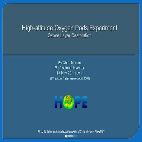 High Altitude Oxygen Pods Experiment | PPT