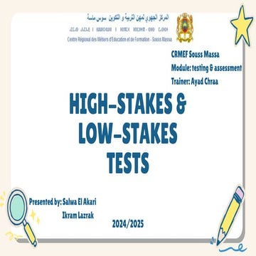 High-stakes & low-stakes tests presentation .pdf