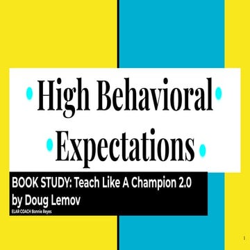 High Behavioral Expectations | PDF