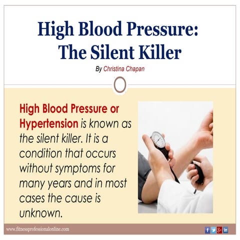 High blood pressure the silent killer | PPT