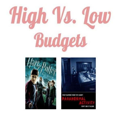High Budget V. Low Budget | PPT