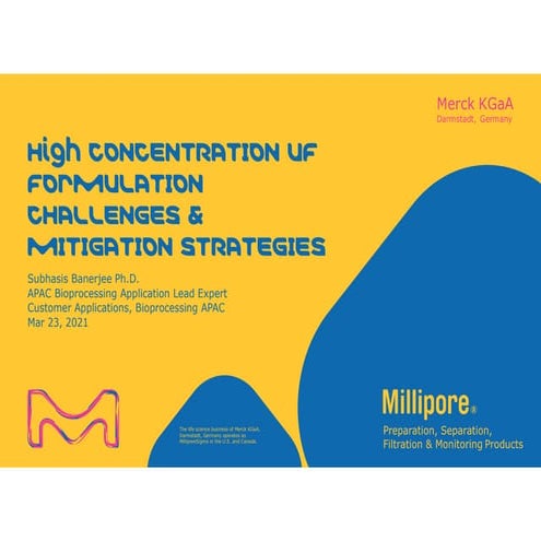 High concentration uf formulation challenges & mitigation strategies by ...