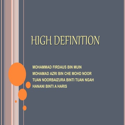 High definition | PPT
