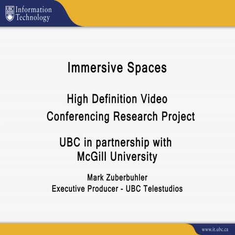High-Definition Video Conferencing Project | PPT | Web Conferencing | Computer Software and ...