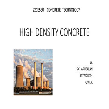 HIGH DENSITY CONCRETE-Concrete Technology | PPTX