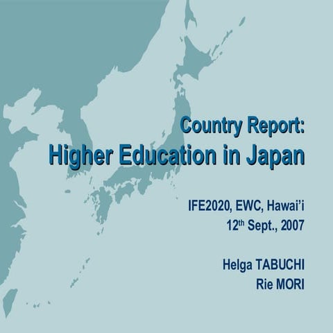 Higher Education In Japan Rev | PPT