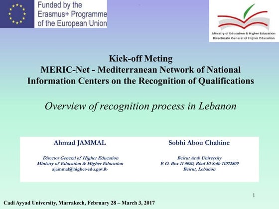 Higher Education System in Lebanon | PPT