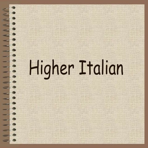 Int 2 Italian - introduction | PPT