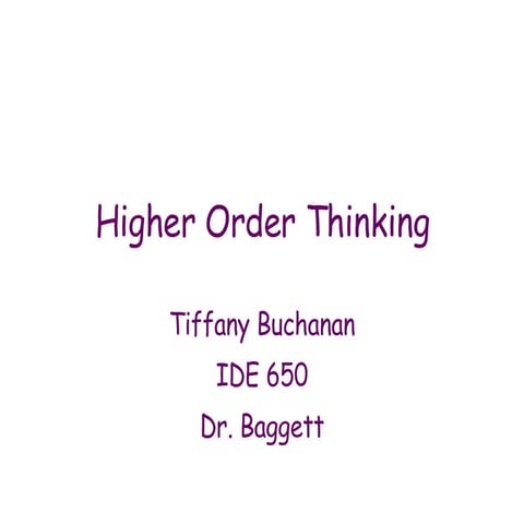 Higherorderthinking | PPT
