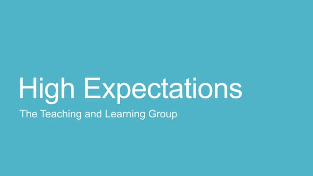 high expectation educational for background | PPTX