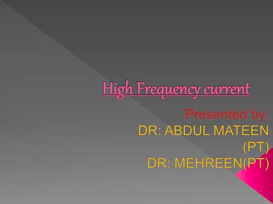 Electrotherapy | PPTX | First Aid | Injuries