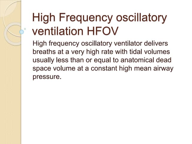 High frequency ventilation.ppt