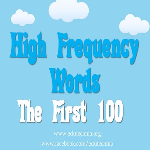 High Frequency Words | PDF