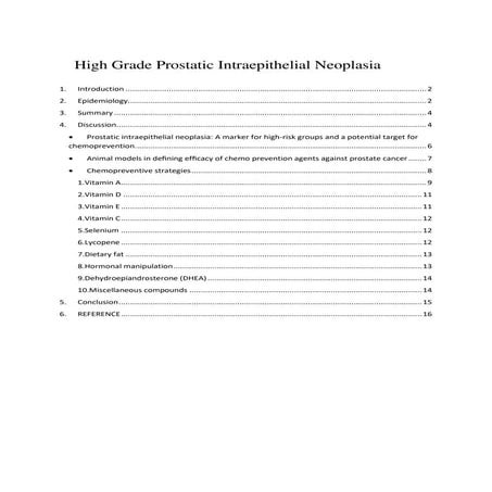 High grade prostatic intraepithelial neoplasia | PDF