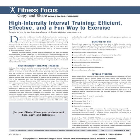 High-Intensity Interval Training | PDF