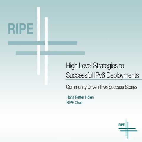 High level strategies to sucessful i pv6 success stories | PDF ...