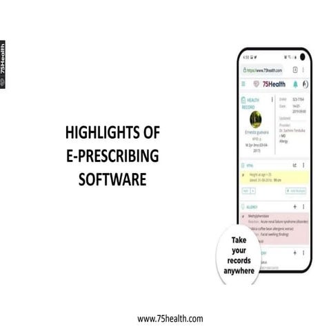 Highlights of e-prescribing software | PPT