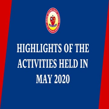 Highlights of the activities held in may 2020 | PDF
