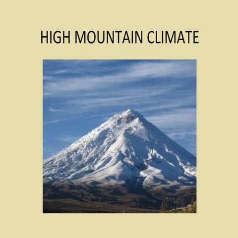 High mountain climate | PPT