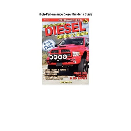 High-Performance Diesel Builder s Guide | PPT
