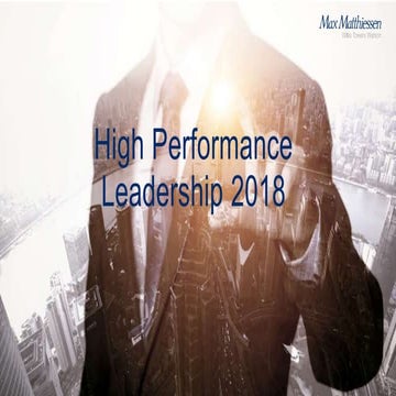 High Performance 2018 | PPTX