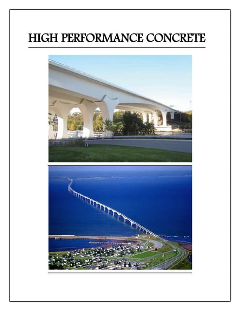 High performance concrete ppt | PPT