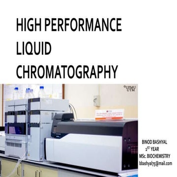 High performance liquid chromatography | PPTX | Chemistry | Science