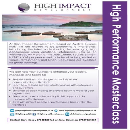 High performance masterclass | PDF