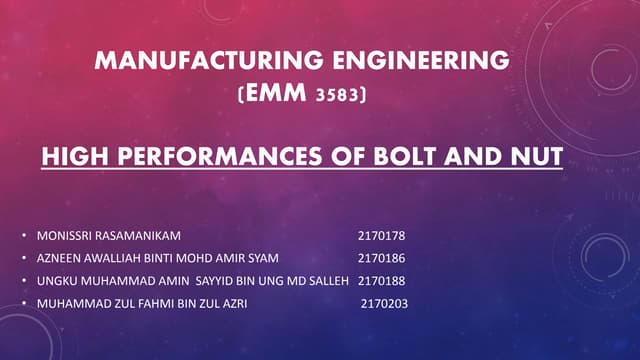 Hydrobolt USA Brochure | PDF