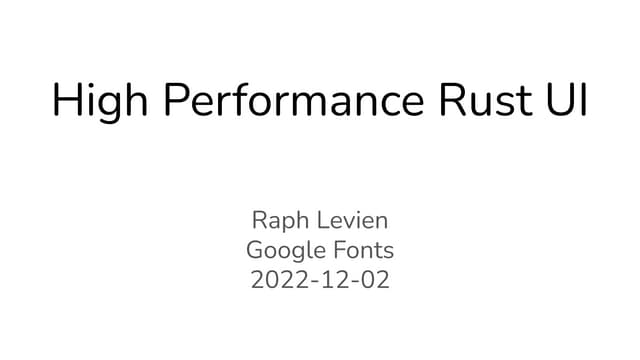 High Performance Rust Uipdf