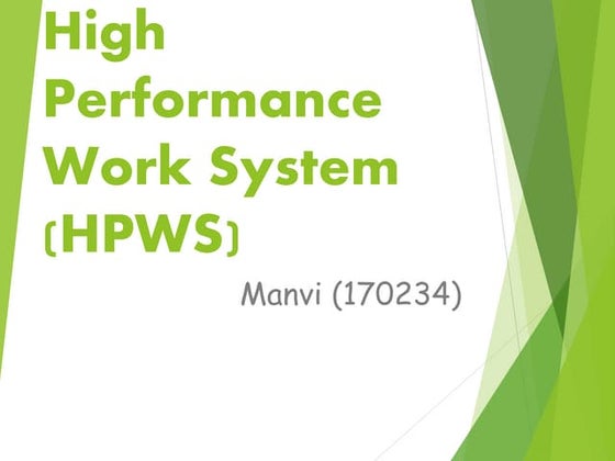Implementing a high performance work system | PDF