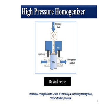 High pressure homogenization | PPTX