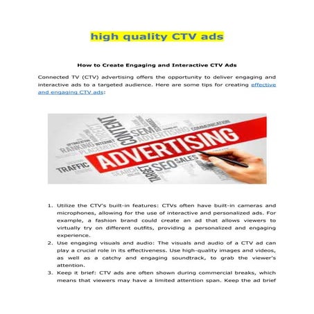 Connected TV advertising | PPTX