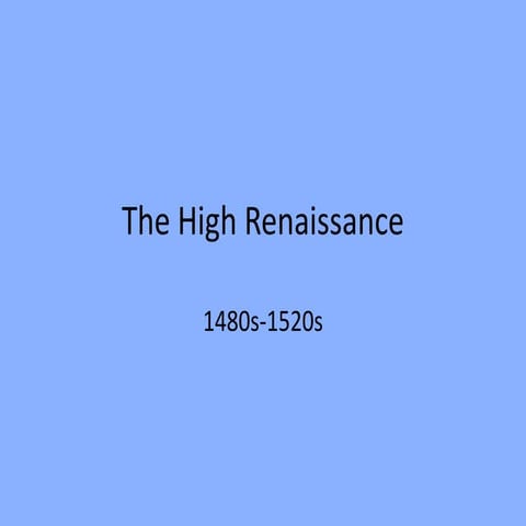 The High Renaissance | PPT