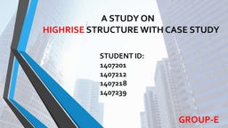 Structural systems in high rise buildings | PPT