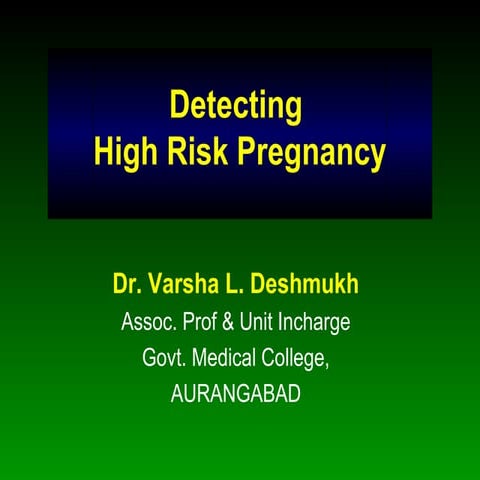 High-risk approach with screening and assessment | PPTX