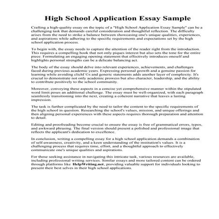 High School Application Essay Sample.pdf