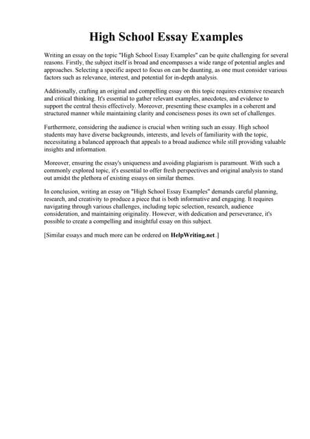 Composition Essay Format. English Composition Essa | PDF