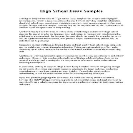 High School Essay Samples.pdf