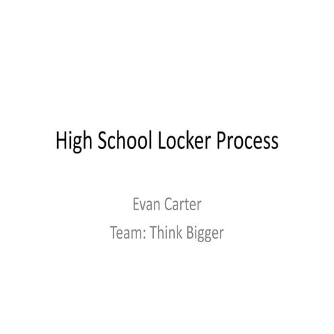 High school locker process | PPTX