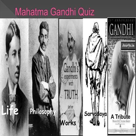 Mahatma gandhi quiz for high school students | PPTX